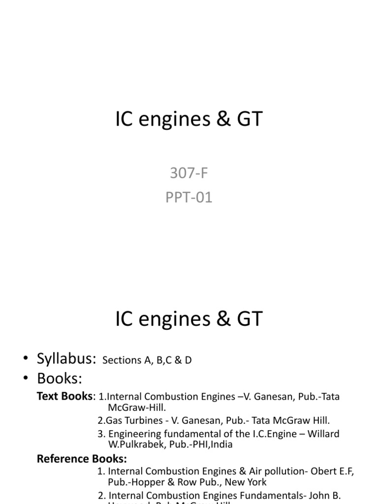 Internal Combustion Engines Overview | PDF | Internal Combustion Engine ...
