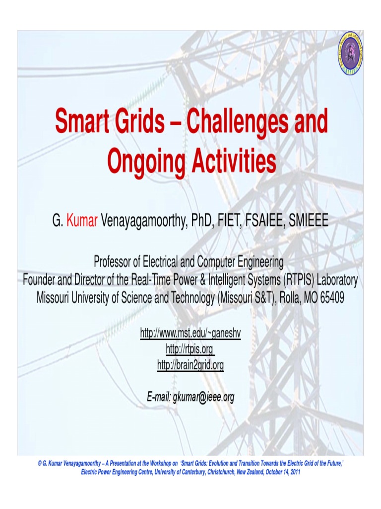 Smart Grids - Challenges and Ongoing Activities: Kumar | Download Free ...