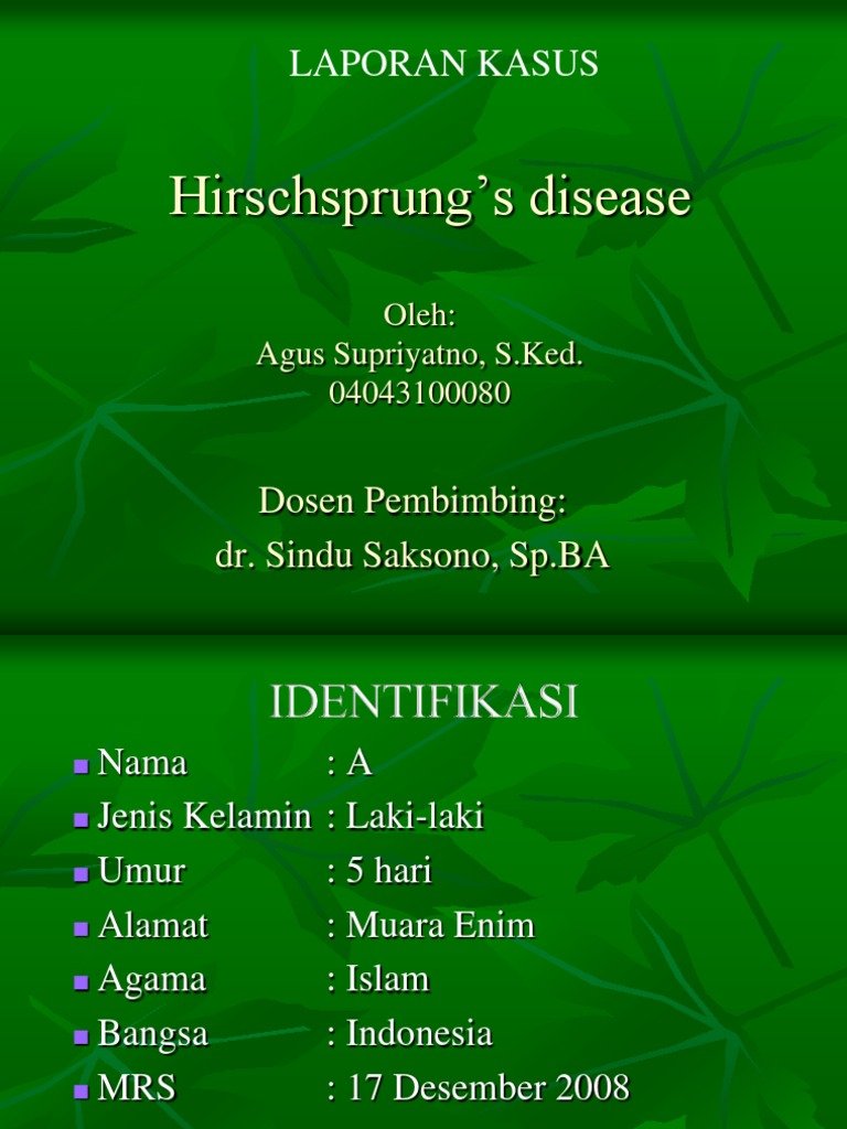 Presentasi Hisprung | PDF