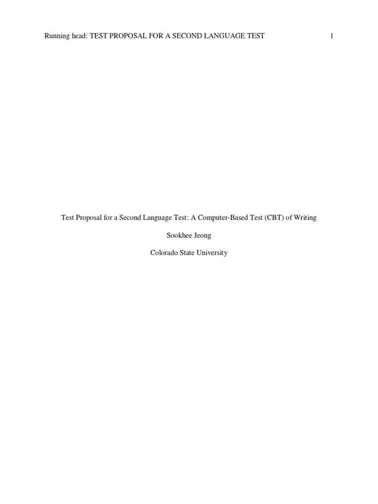 Test Proposal | PDF | Test (Assessment) | Educational Technology