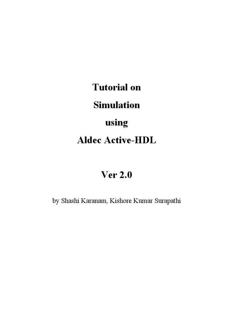 Aldec Active-HDL Simulation | PDF | Compiler | Vhdl
