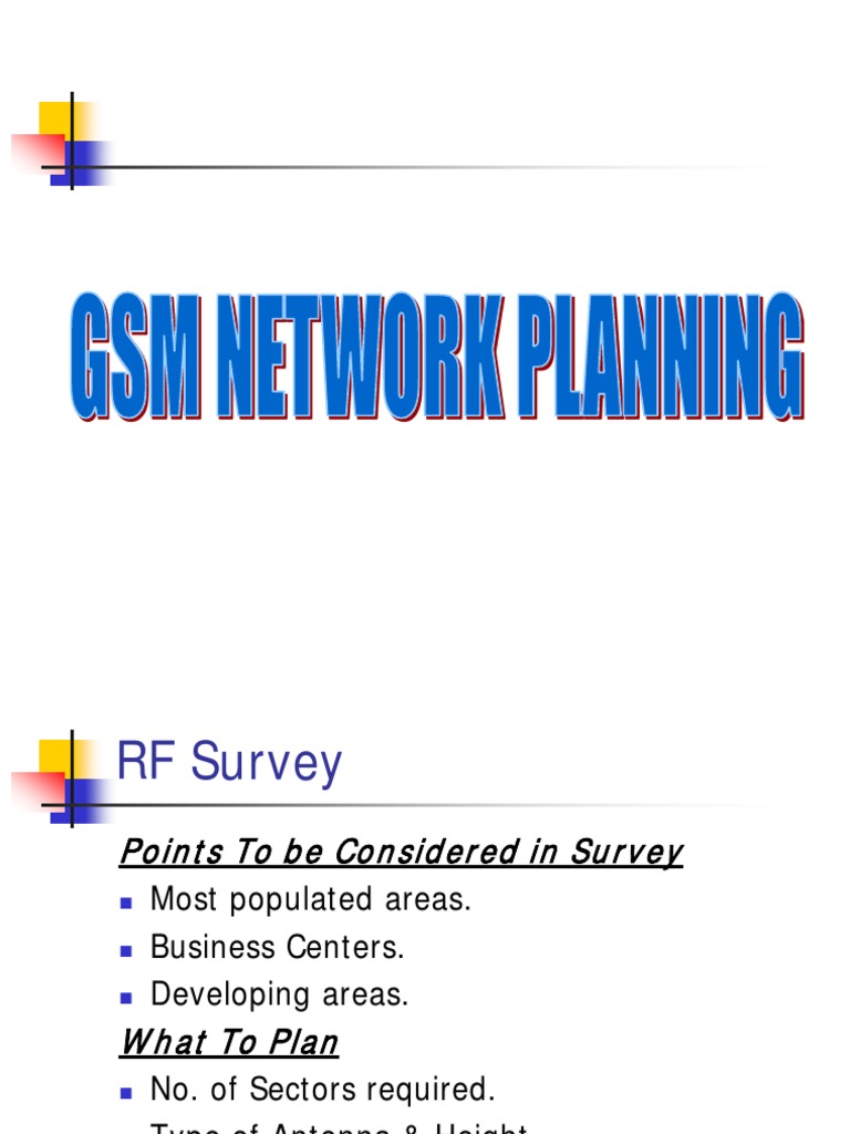 GSM Network Planning | PDF