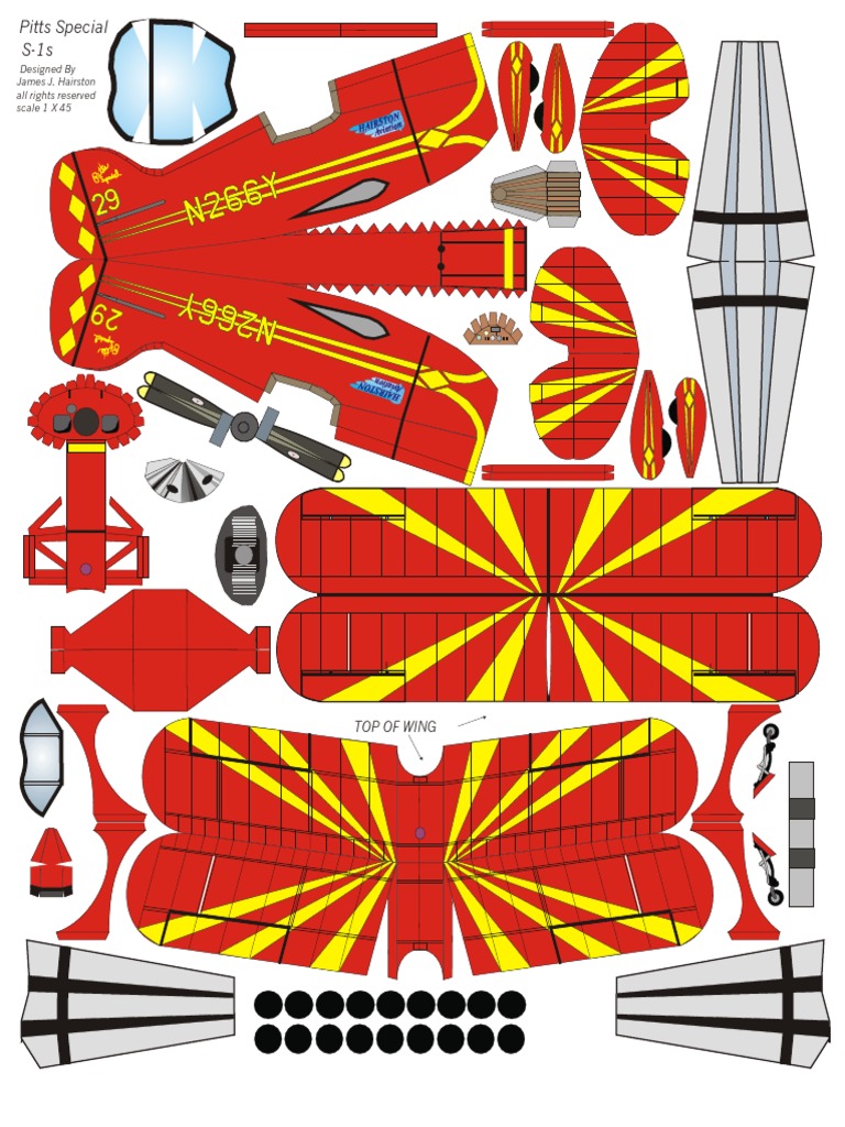 Pitts BiPlane Origami Papercraft | PDF
