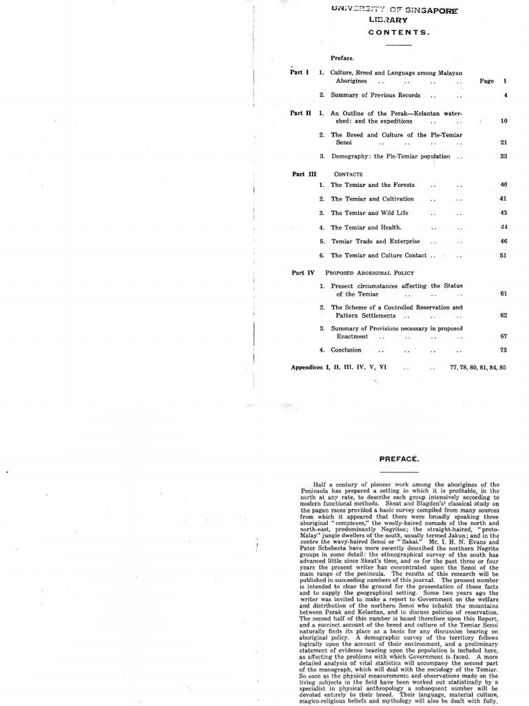 H. D. None, 'Settlements and Welfare of The Ple-Temiar Senoi of The ...