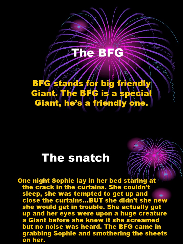 The BFG: Big Friendly Giant Explained | PDF