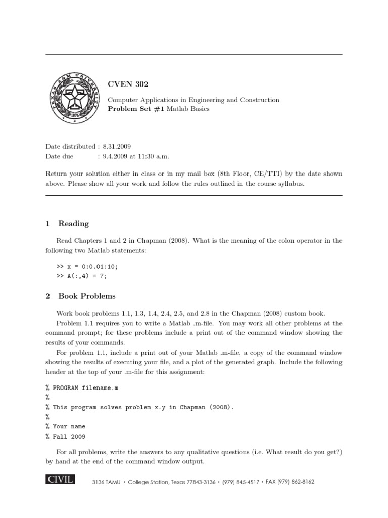 CVEN 302: Civil | PDF