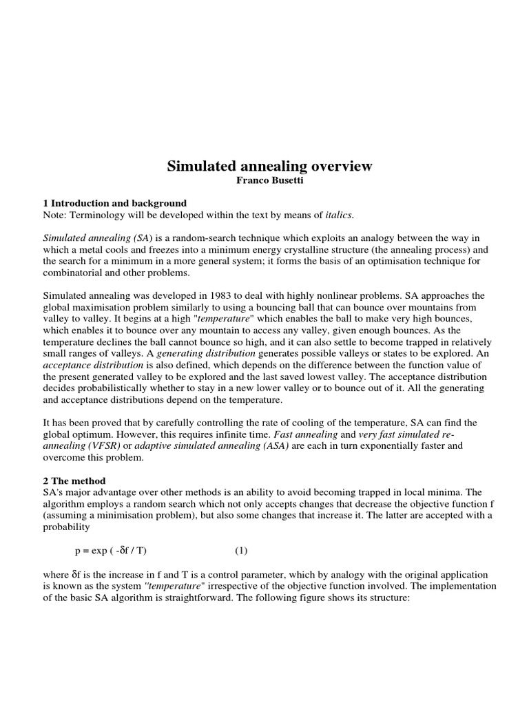 Simulated Annealing Overview | Download Free PDF | Mathematical ...