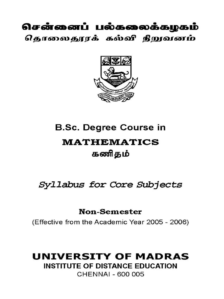 B.sc. Mathematics Syllabus | PDF | Continuous Function | Equations