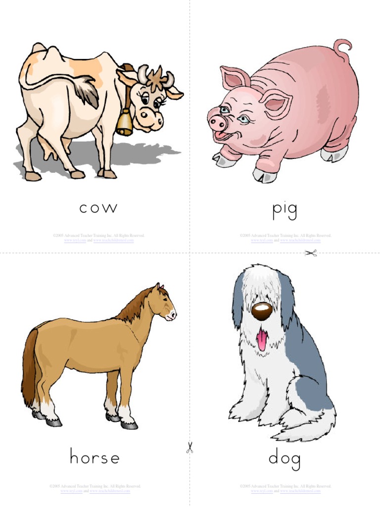 Farm Animals Flashcards | PDF