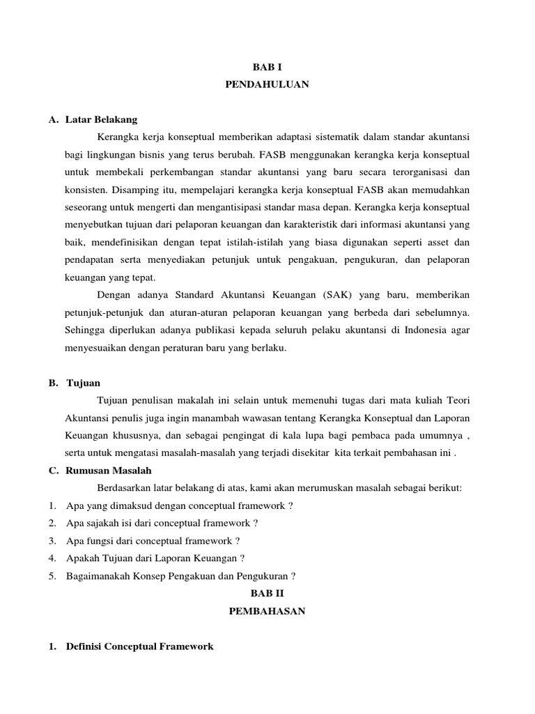 Kerangka Konseptual Akuntansi FASB | PDF