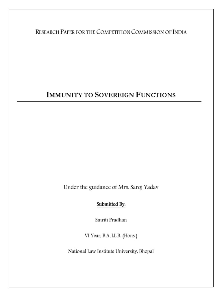 Sovereign Immunity in Indian Law | PDF | Sovereign Immunity | The Crown