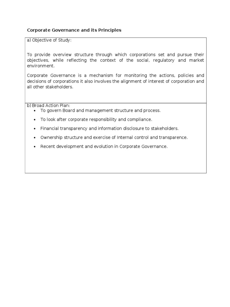 Principles of Corporate Governance Guide | PDF | Corporate Governance ...