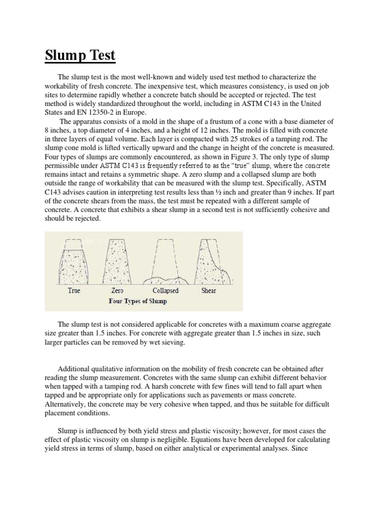 Slump Test | PDF | Concrete | Building Engineering