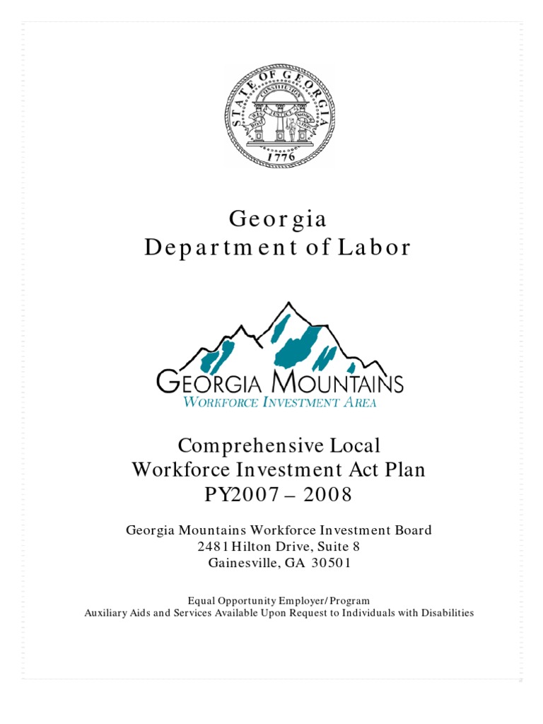 Department of Labor: Georgia Mountains | Download Free PDF | Workforce ...
