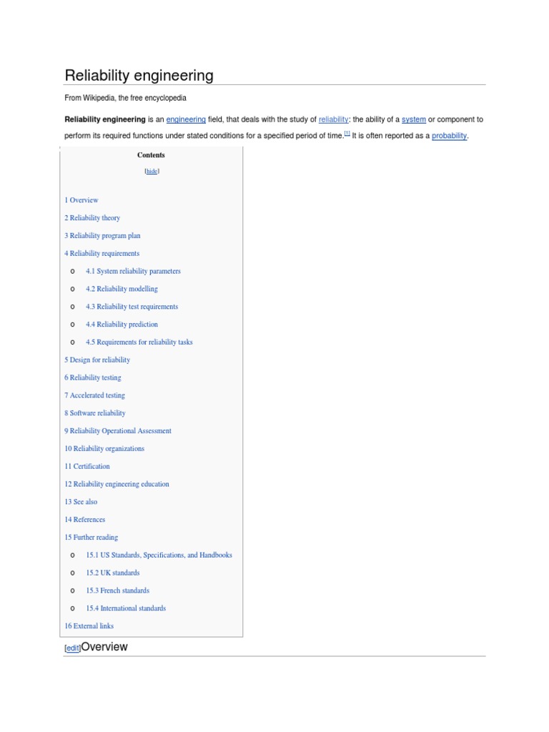 Reliability Engineering | PDF | Reliability Engineering | Software Quality