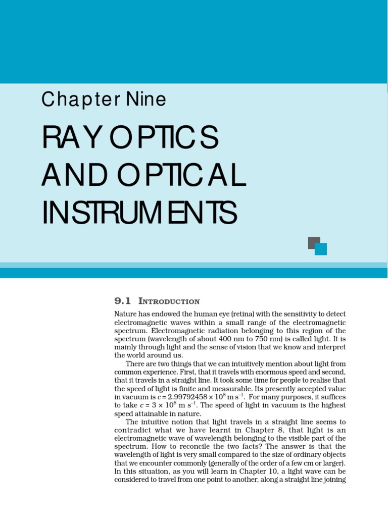 Chapter 9 | PDF | Lens (Optics) | Refraction