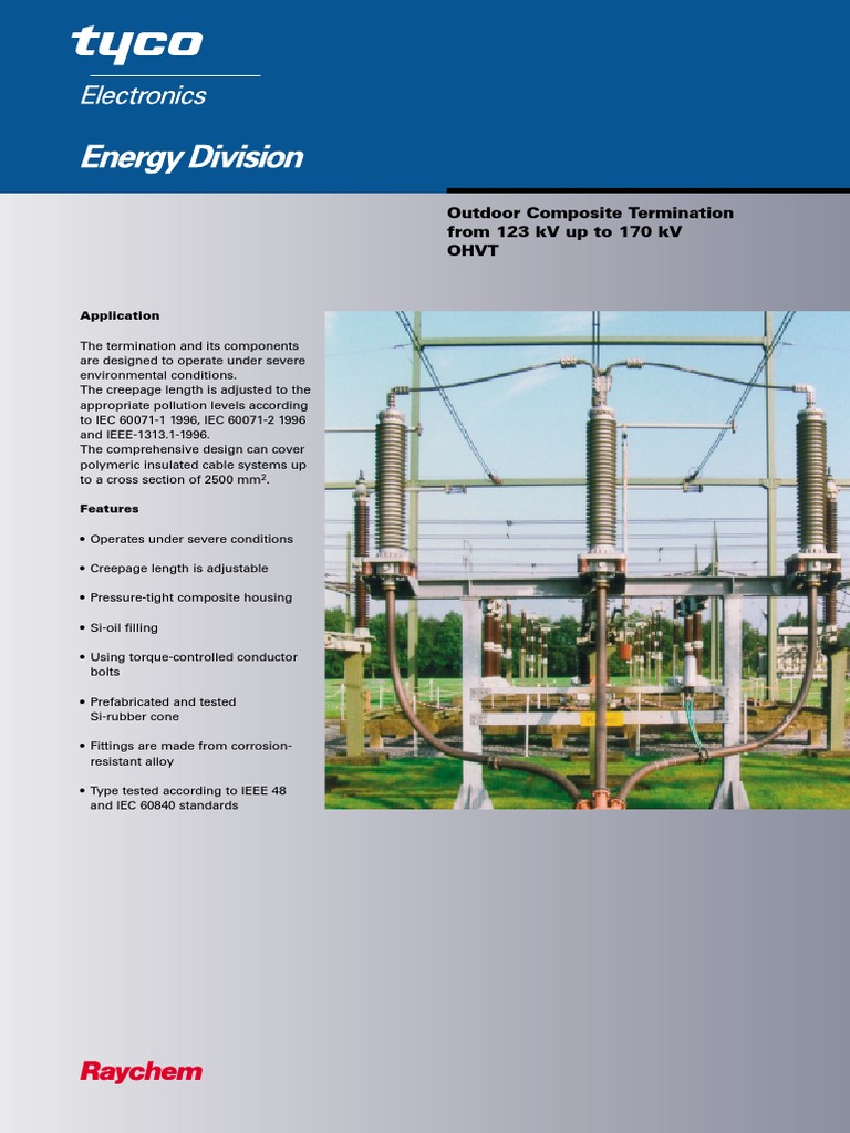 Outdoor Composite Termination From 123 KV Up To 170 KV Ohvt ...
