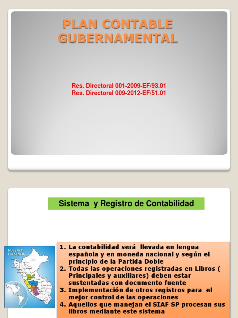 Plan Contable Gubernamental en Perú | PDF | Pensión | Contabilidad
