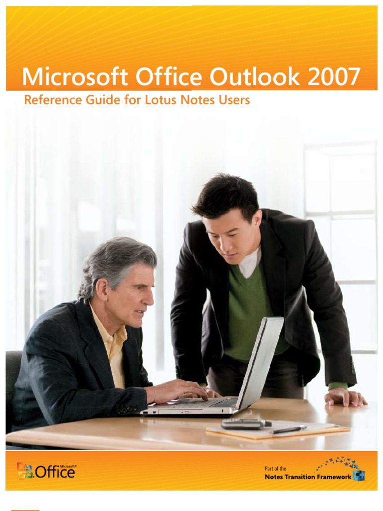 Notes Quick Reference - Outlook 2007 | PDF | Microsoft Outlook | Ibm Notes
