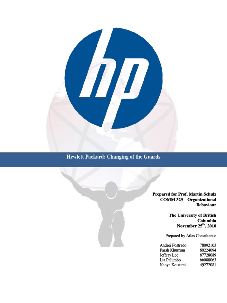 HP's Leadership and Cultural Challenges | PDF | Hewlett Packard ...