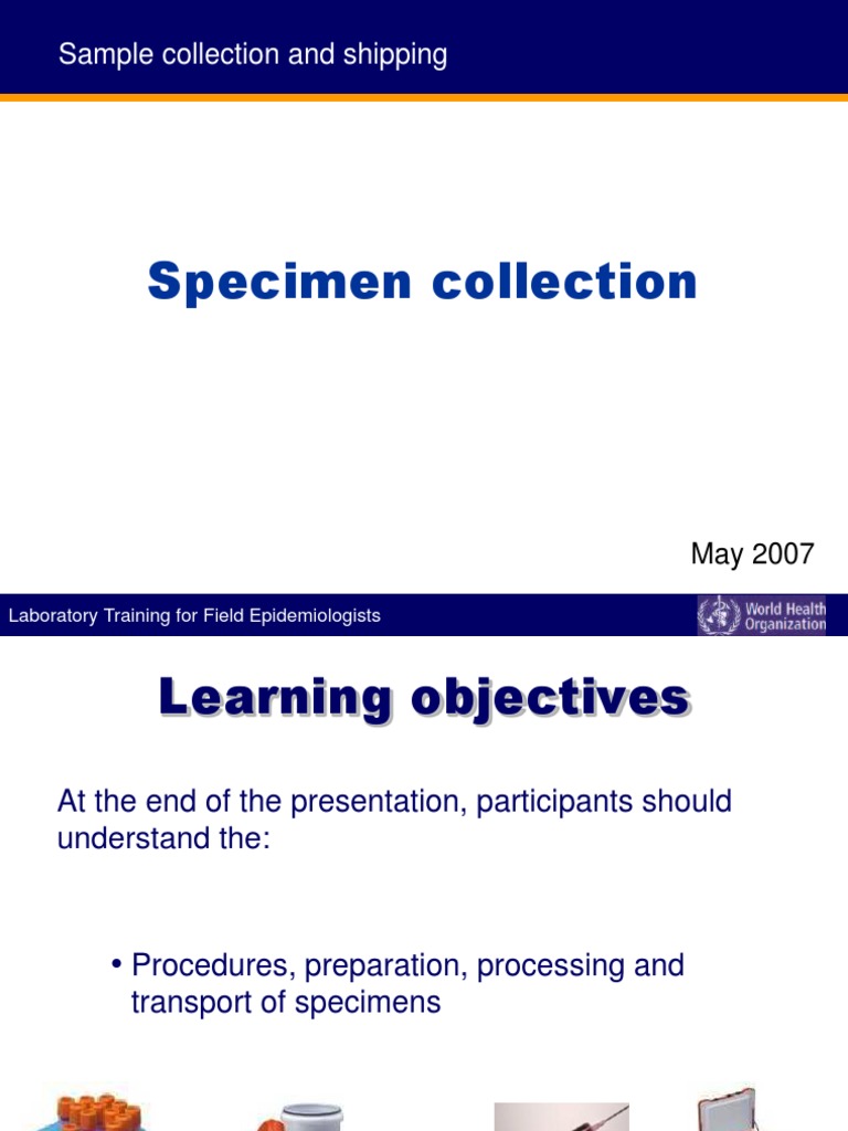 Specimen Collection: Sample Collection and Shipping | PDF ...