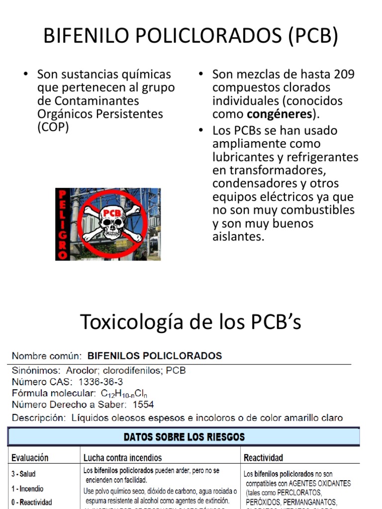 Bifenilo Policlorados (PCB) | Bifenilo policlorado | Materiales