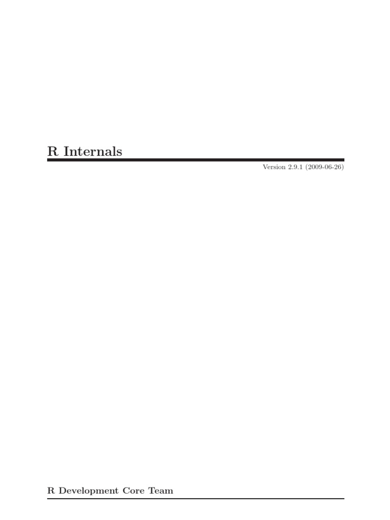 R Internals: R Development Core Team | PDF | Parameter (Computer ...
