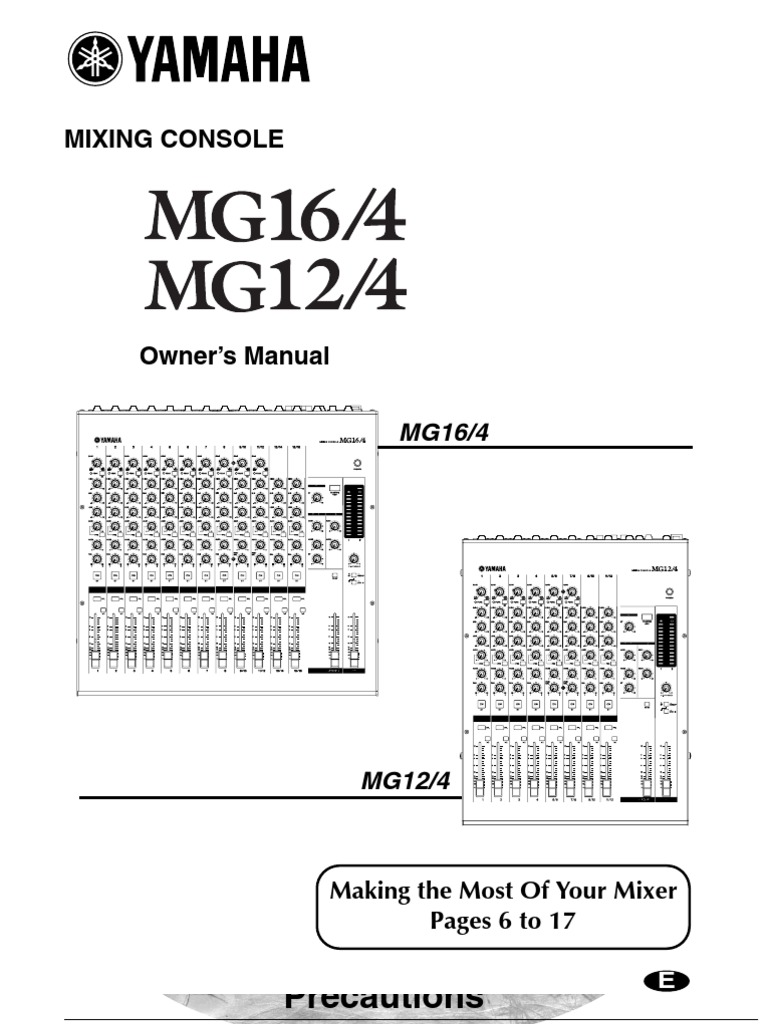 User Manual Yamaha MG12/4 | PDF | Decibel | Amplifier