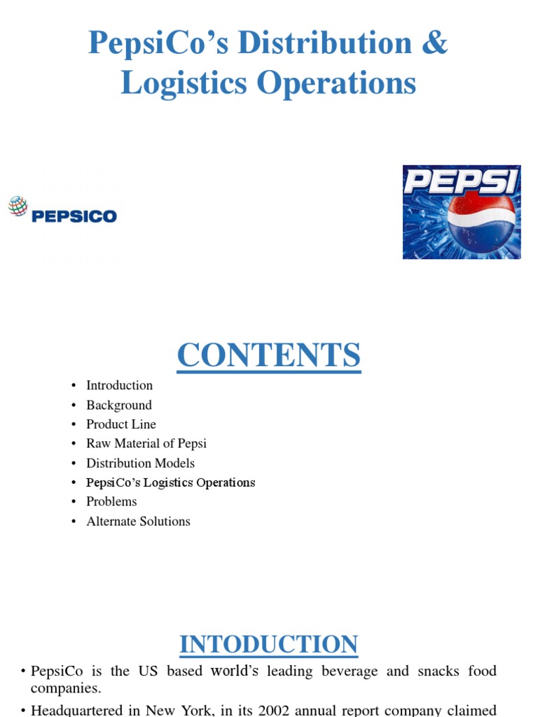 PepsiCo Logistics and Distribution Overview | PDF | Pepsi Co | Pepsi
