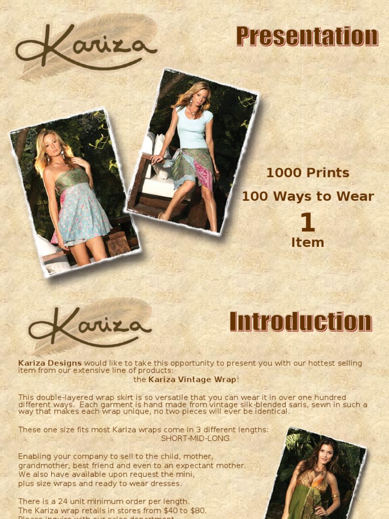 Versatile Kariza Wrap Skirt Guide | PDF | Skirt | Retail