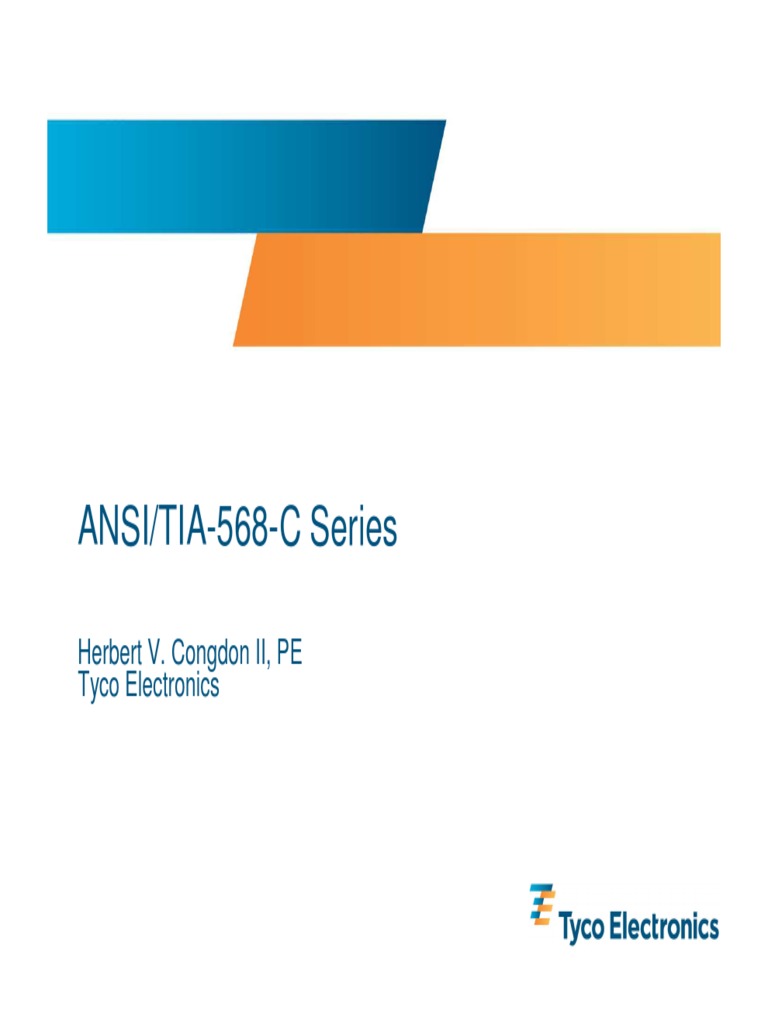 TIA 568 C Series | Cable | Electrical Connector