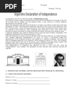 Argentine Independence Day Activities | PDF | South America | 2nd ...