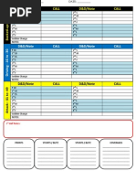 Blank Call Sheet | PDF | American Football | National Football League Seasons