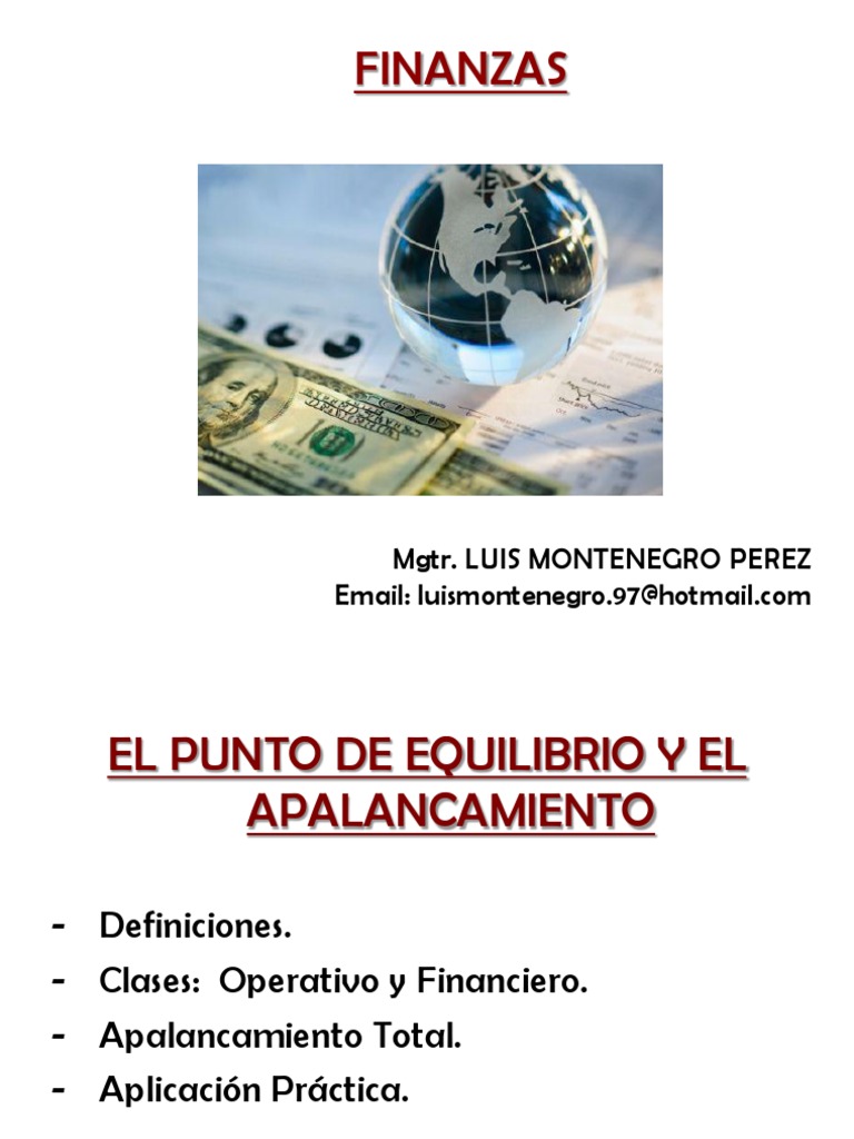 El Punto de Equilibrio y Apalancamiento | PDF | Apalancamiento (Finanzas) | Compartir (Finanzas)