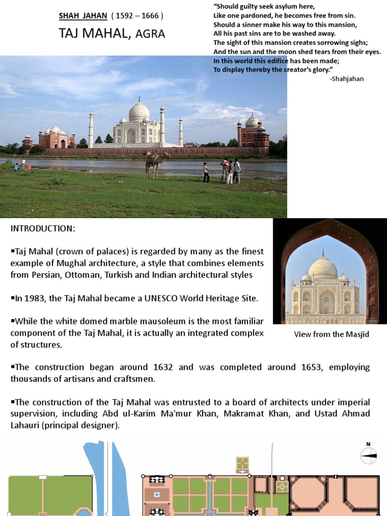 Taj Mahal | PDF | Architectural Styles | Architectural Design