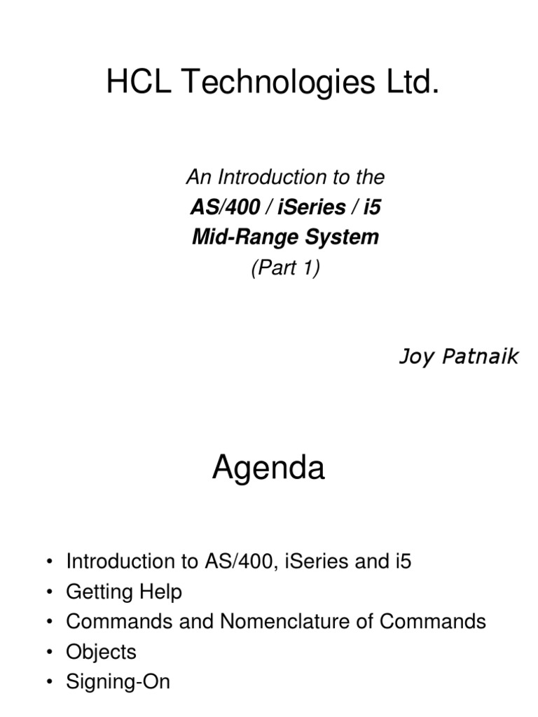 AS400 - An Introduction (Part 1) | PDF