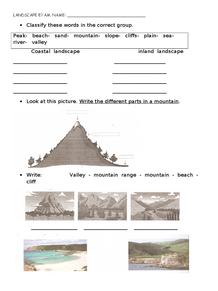 Landscape Exam Worksheet | PDF | Art