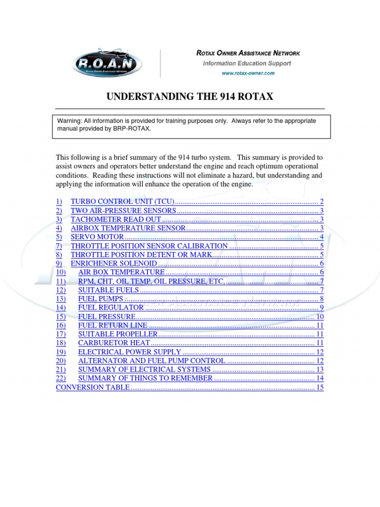 Understanding The 914 Rotax | PDF | Carburetor | Turbocharger