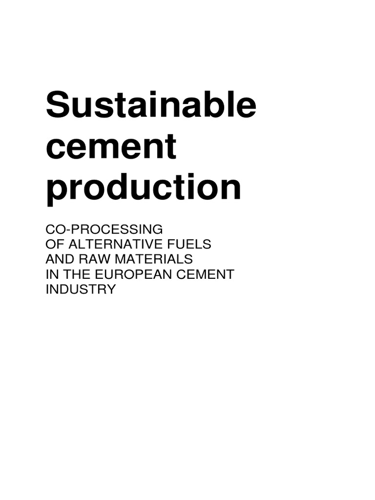 Sustainable Cement Production | PDF | Cement | Incineration