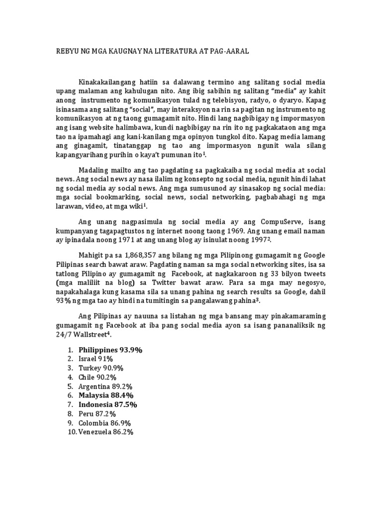RRL Social Media | PDF