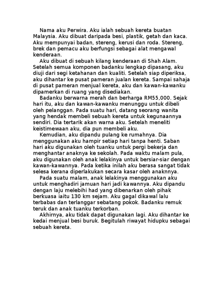 Contoh Karangan Autobiografi | PDF