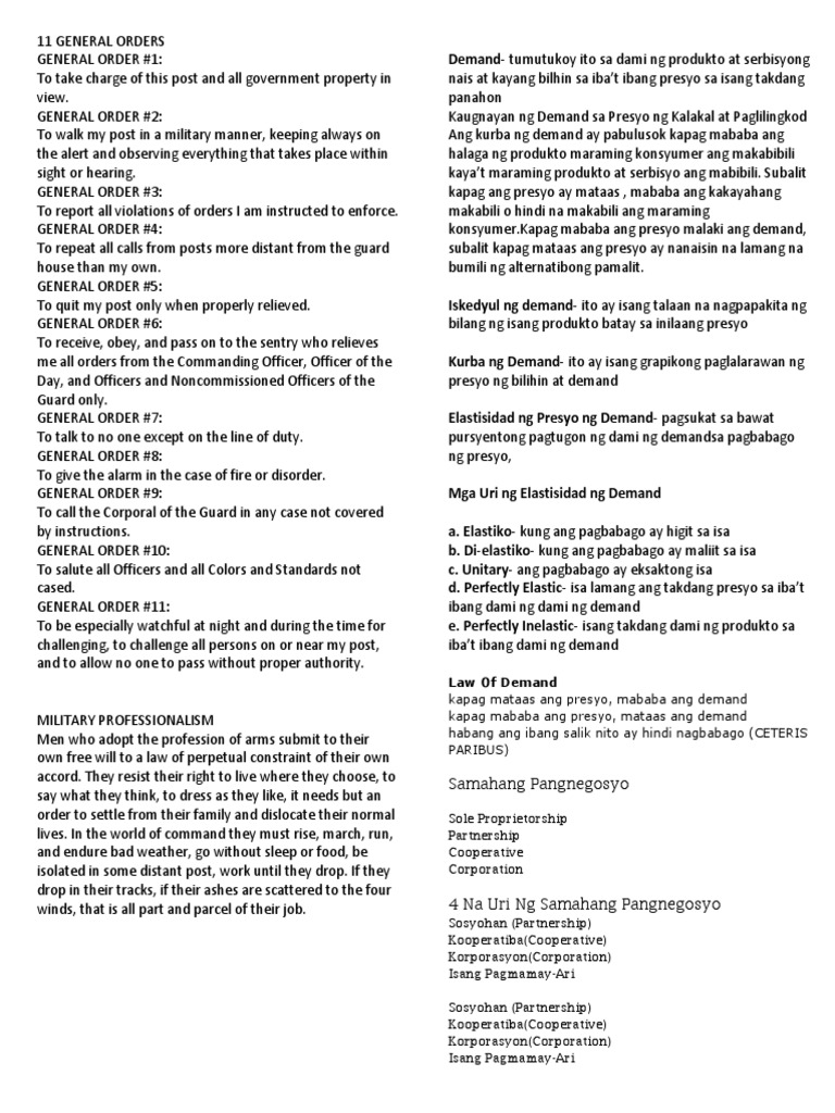 11 General Orders | PDF