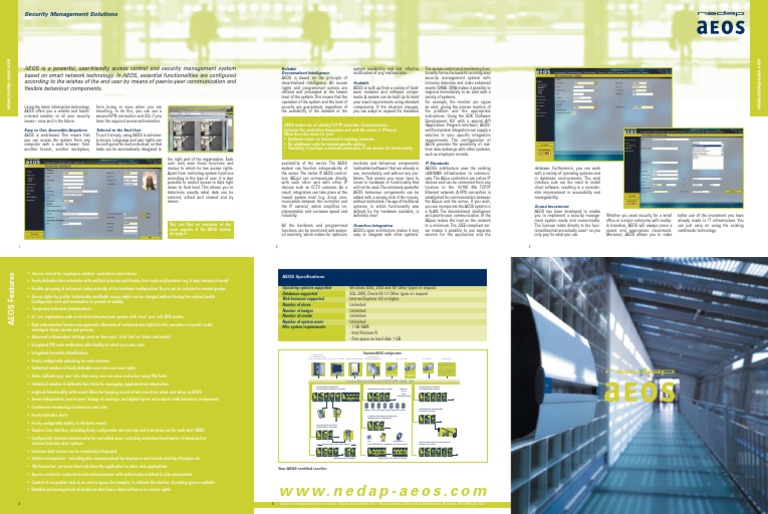 AEOS Software en | PDF | Access Control | Computer Network
