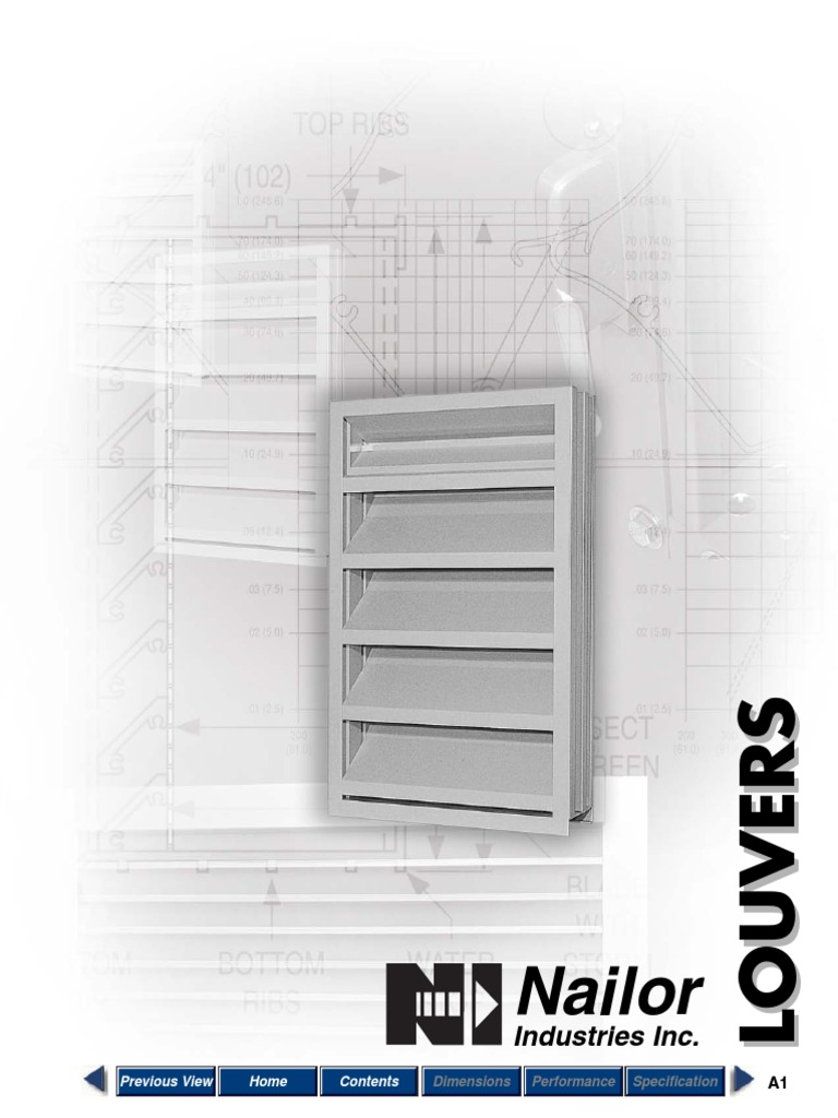Nailor Louvers: Selection & Specs Guide | PDF | Building Engineering ...