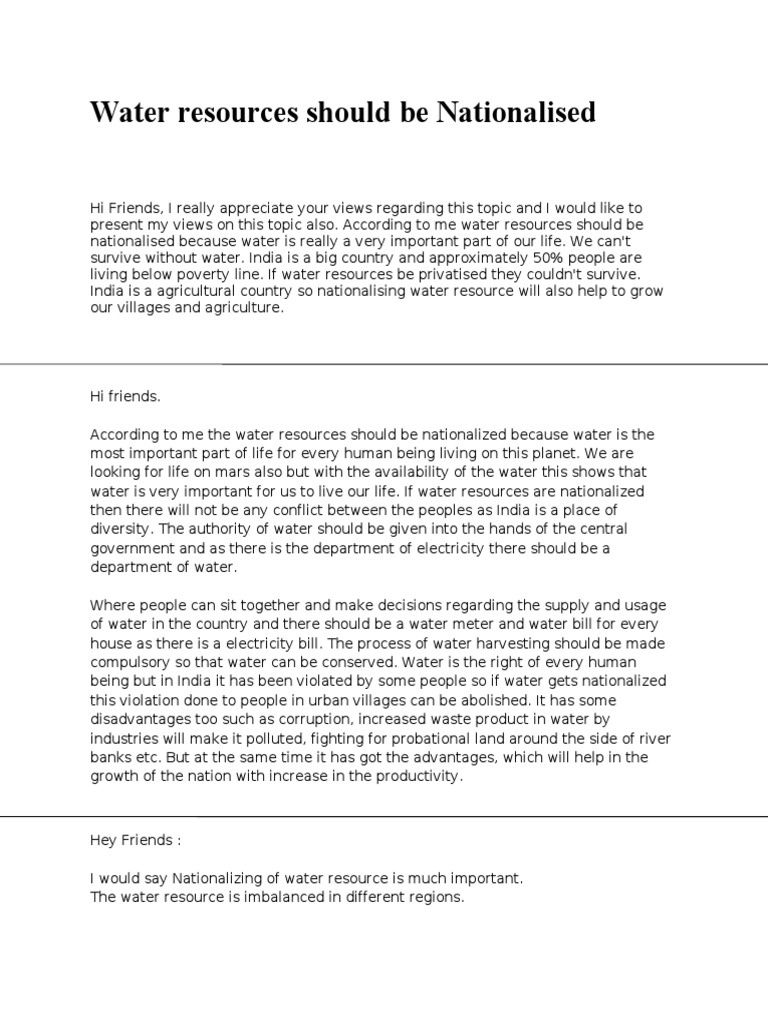 Water Resources | PDF | Water Resources | Economic Growth