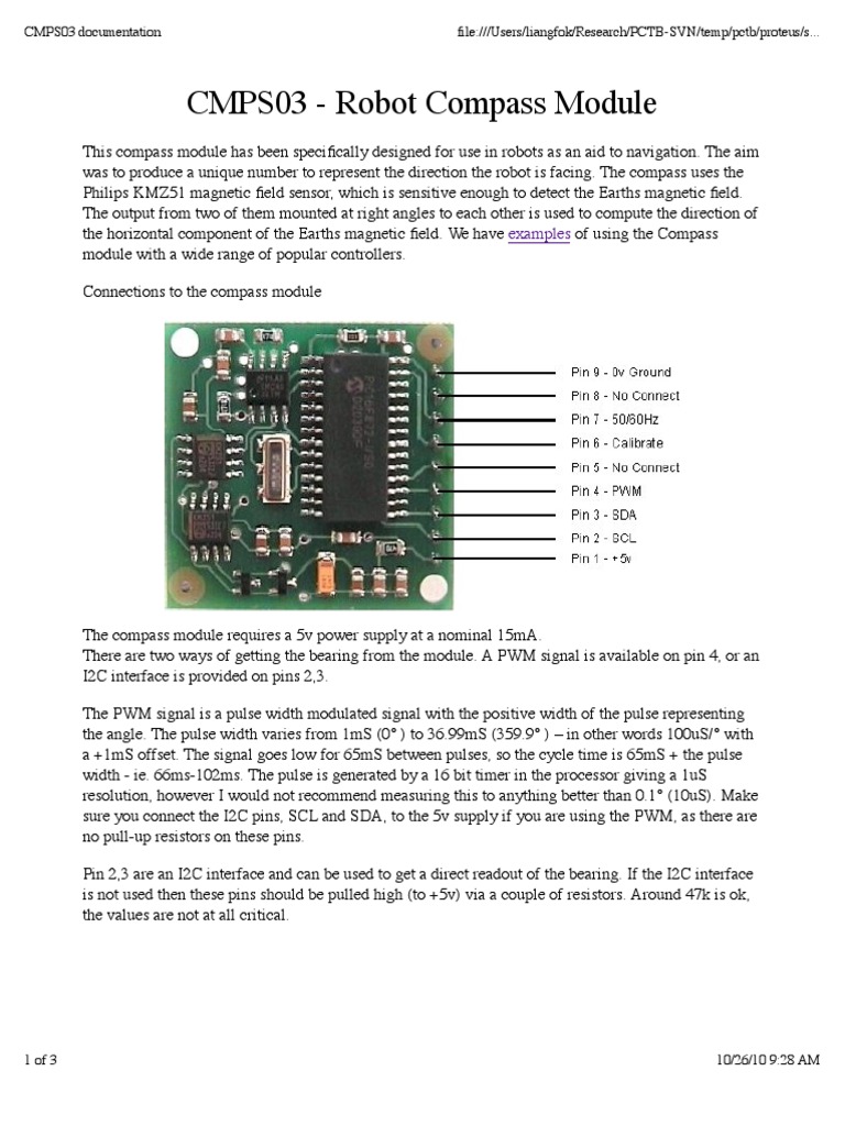 Cmps03 Manual | Download Free PDF | Electronics | Computing