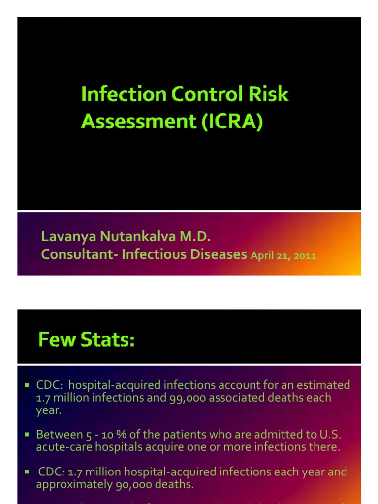 Dr. Lavanya - Infection Control Risk Assessment (ICRA) | PDF ...