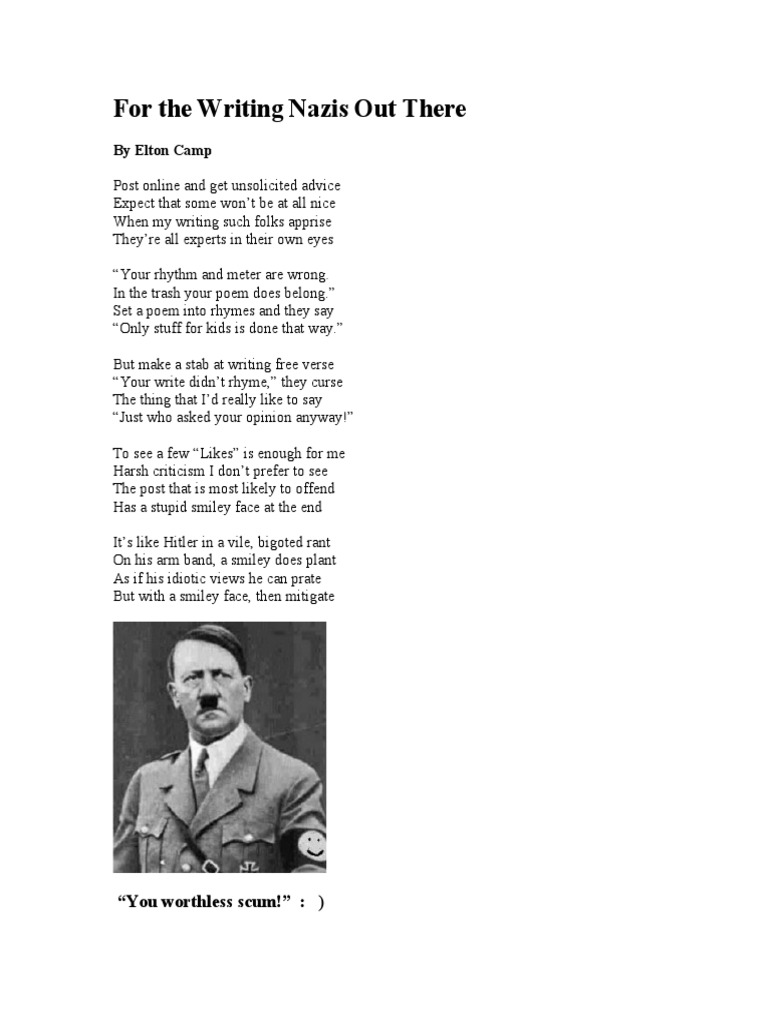 Hitler and Poetry: A Critical View | PDF