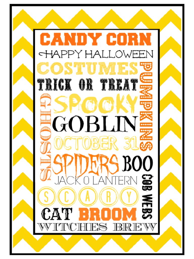 Halloween Subway Art Printable | PDF | Foreign Language Studies