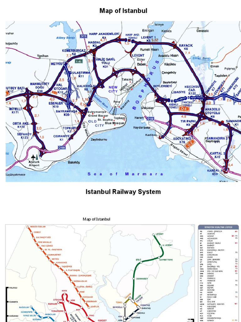 Istanbul Railway System Map | PDF